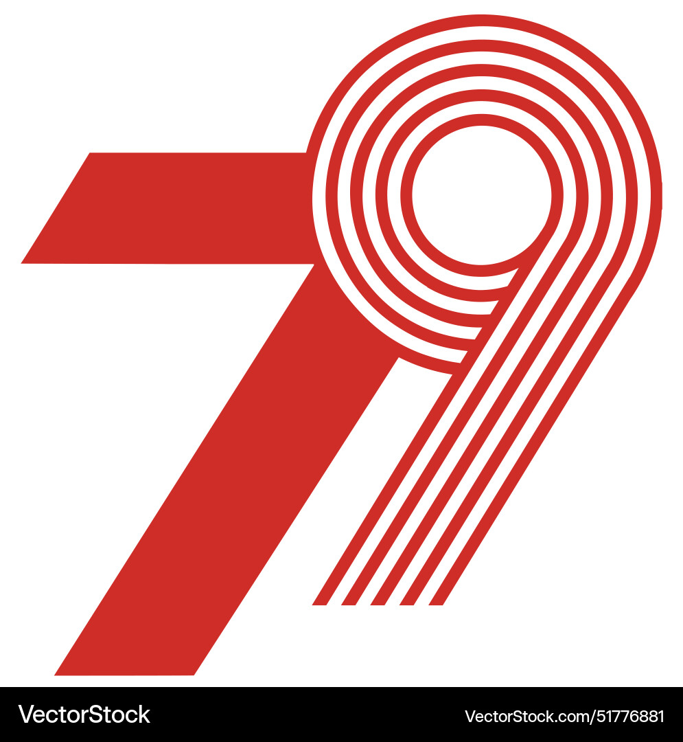 Logo hut republik indonesia ke 79 Royalty Free Vector Image