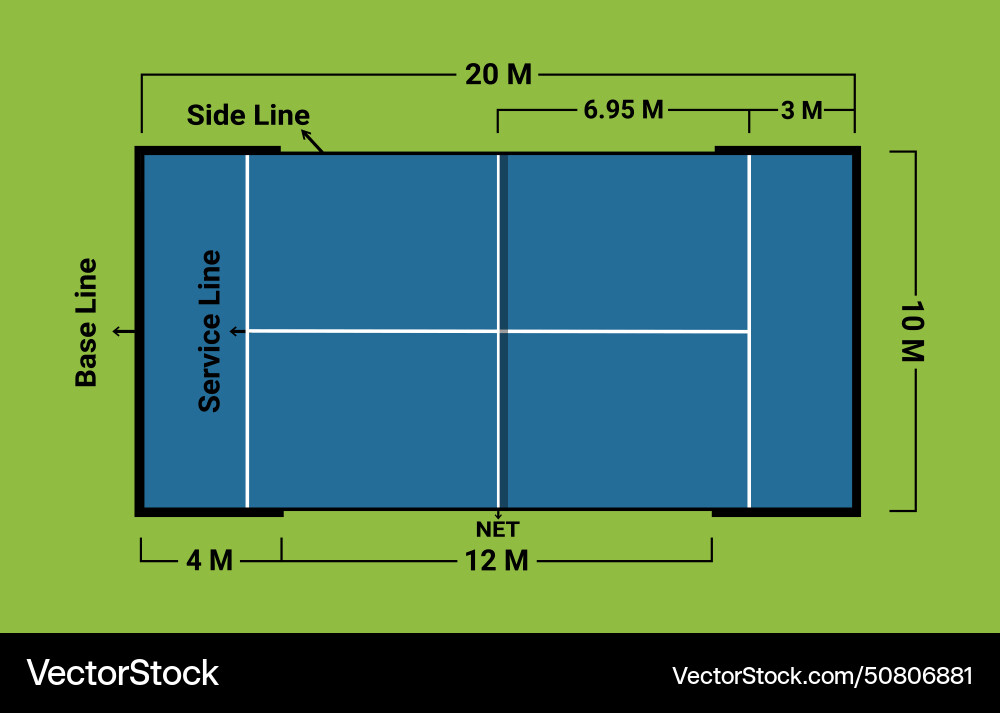 Padel court Royalty Free Vector Image - VectorStock