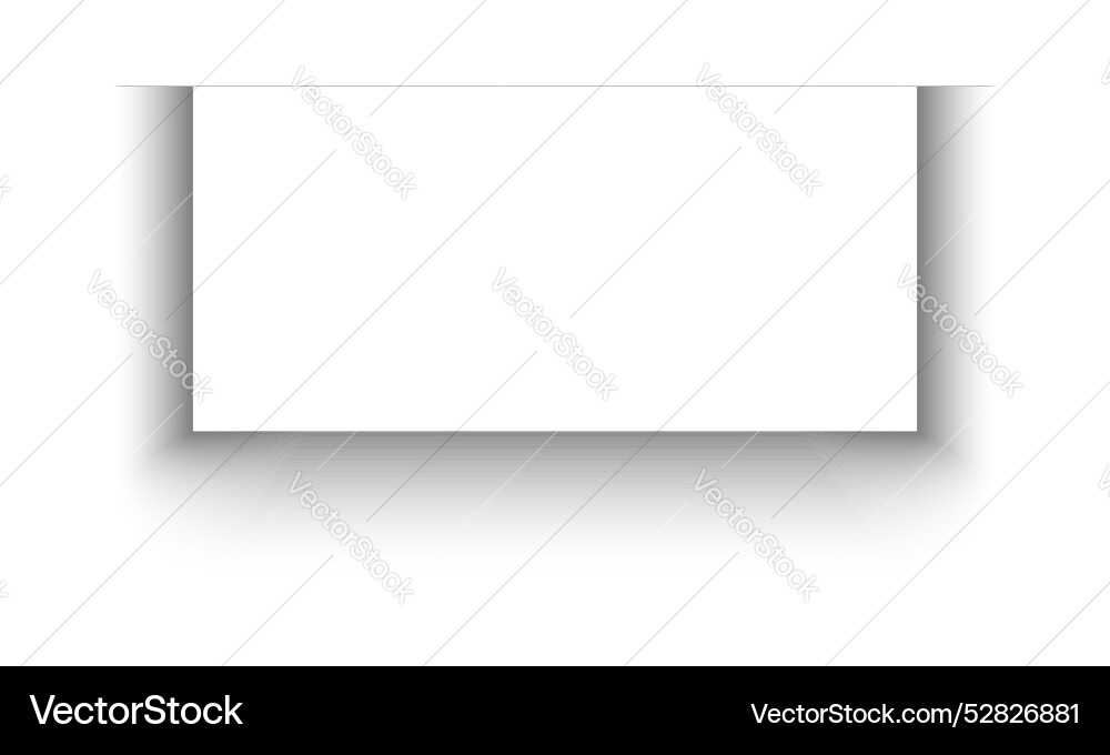 Paper page banner or poster shadow effect soft Vector Image