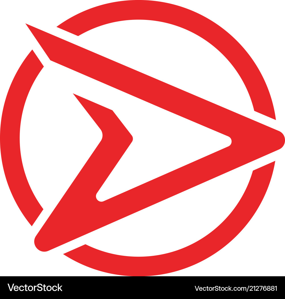 R Letter Speed Logo Template Royalty Free Vector Image