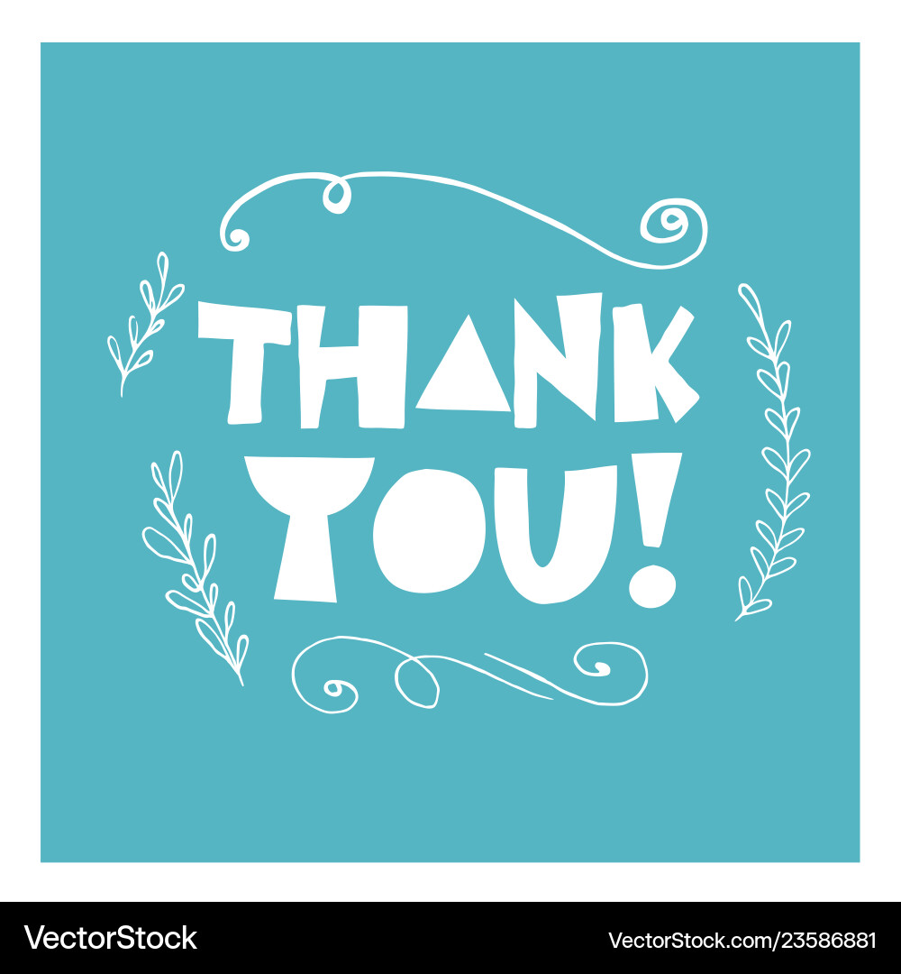 Thank you Royalty Free Vector Image - VectorStock