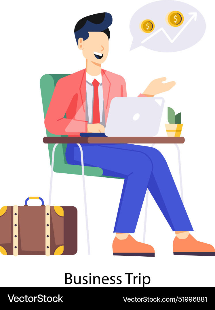 Weba flat character depicting busies Royalty Free Vector