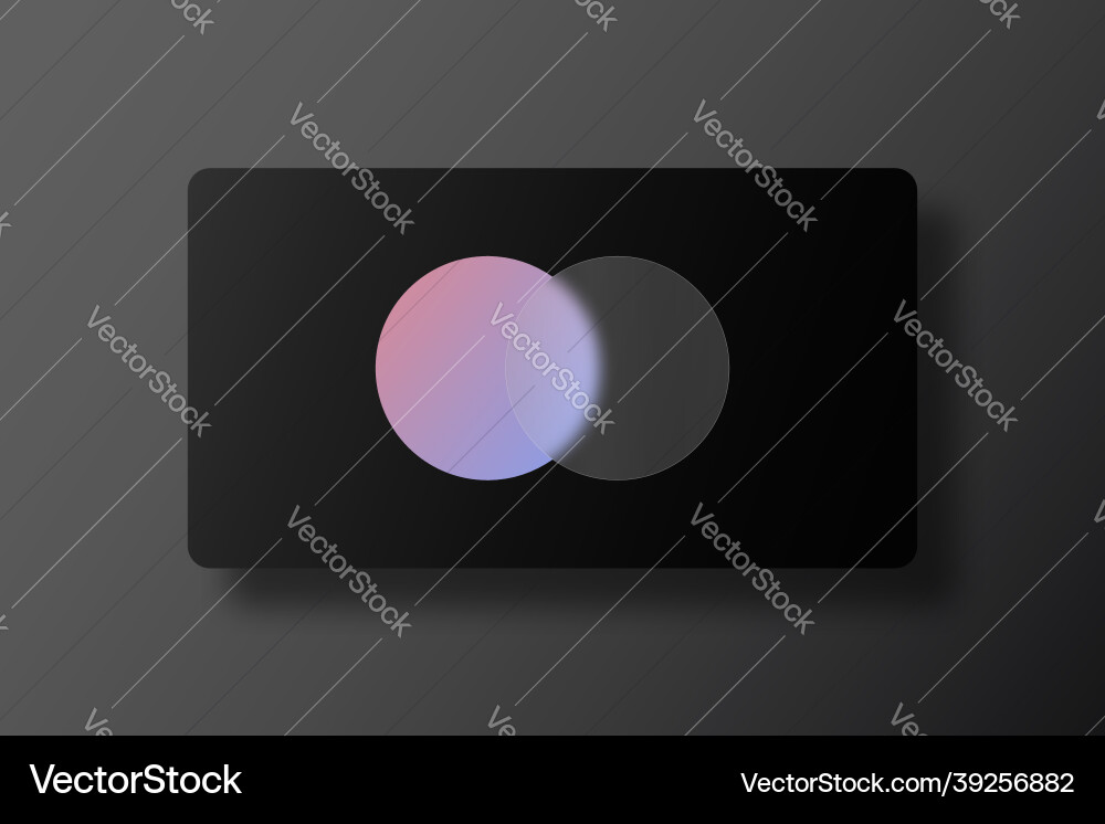 Business card design with glassmorphism effect Vector Image