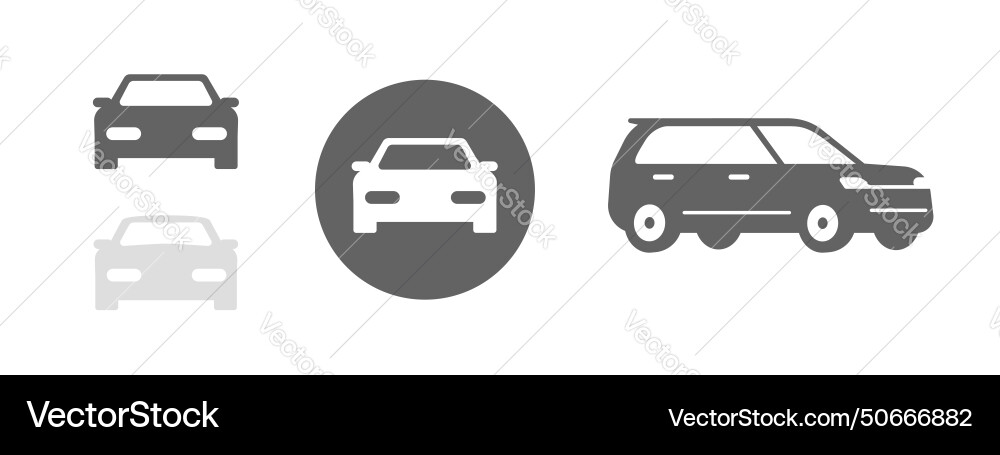 Car icon simple auto vehicle shape silhouette Vector Image