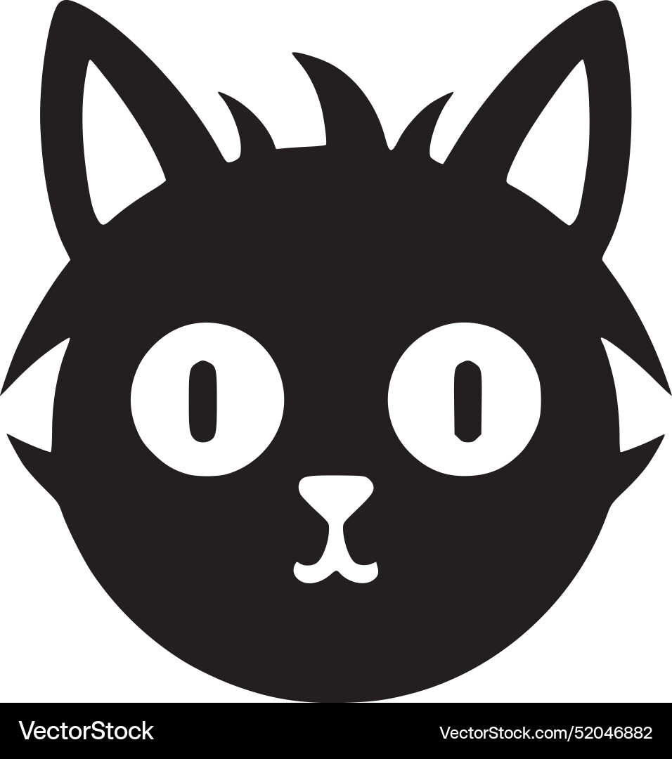 Cat - black and white Royalty Free Vector Image