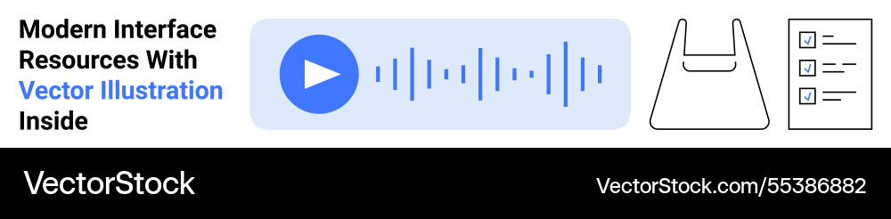 Digital media playback shopping cart Royalty Free Vector