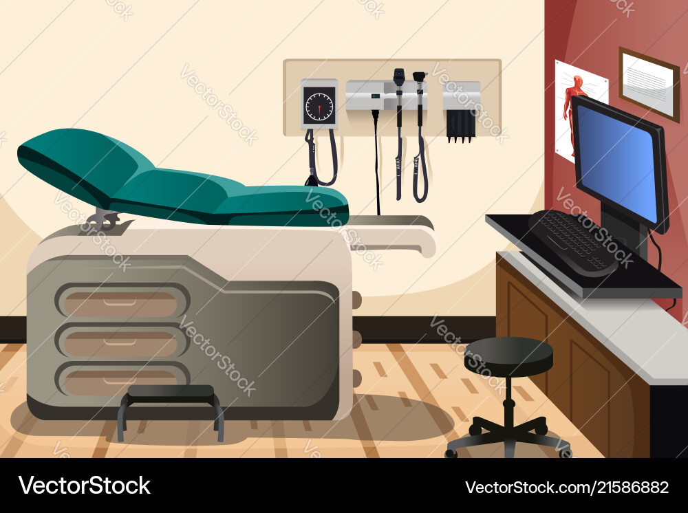 Doctor office Royalty Free Vector Image - VectorStock