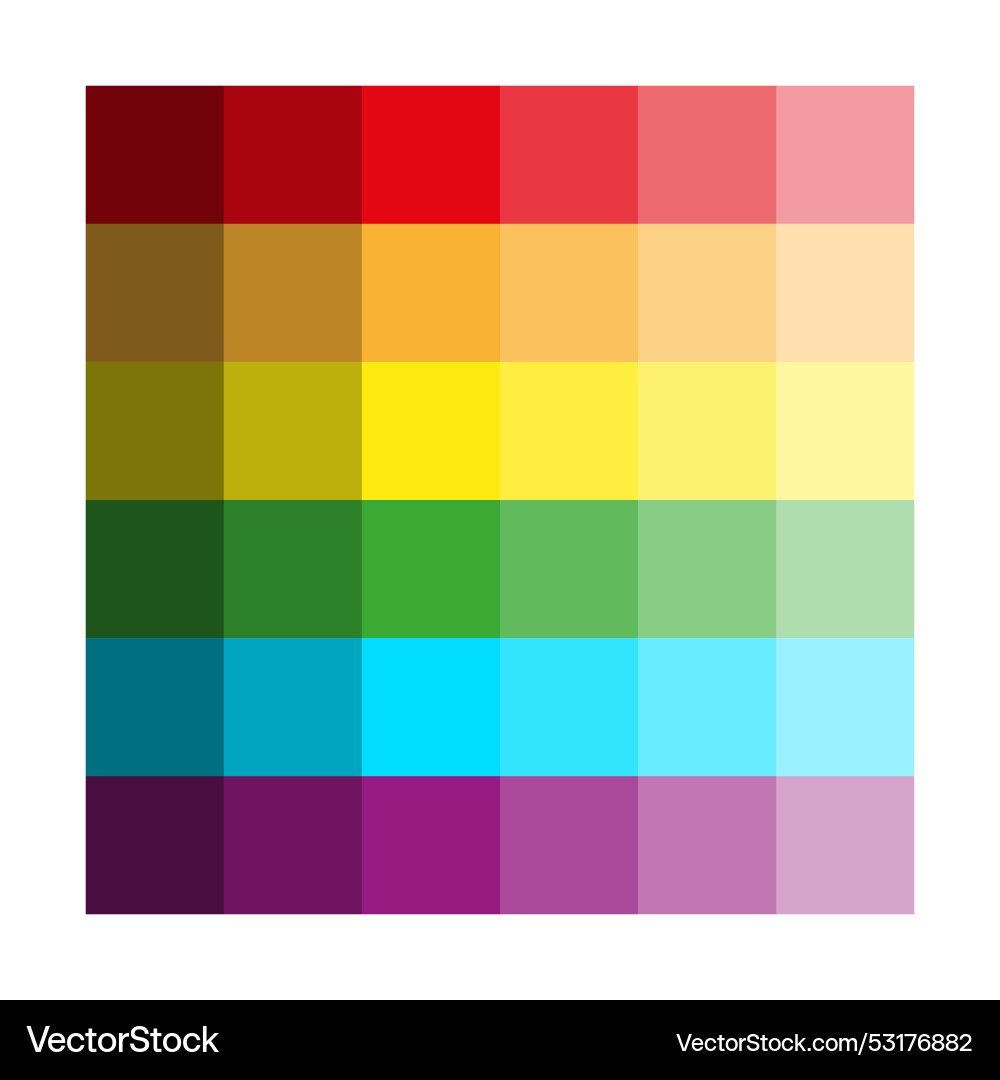 Multicolored palette of cubes color palette Vector Image