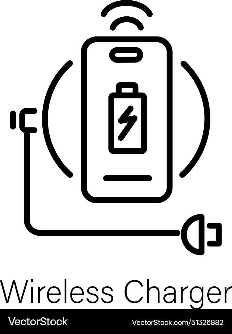 Wireless charger Royalty Free Vector Image - VectorStock