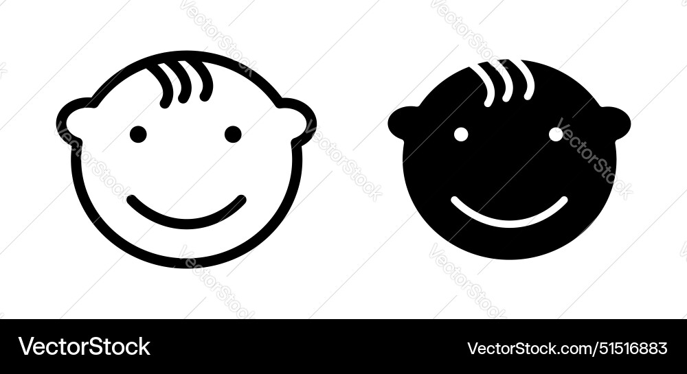 Child head icon Royalty Free Vector Image - VectorStock