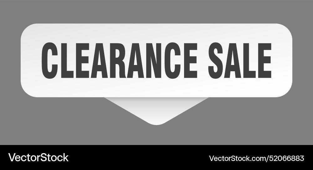 Clearance sale sticker sign Royalty Free Vector Image