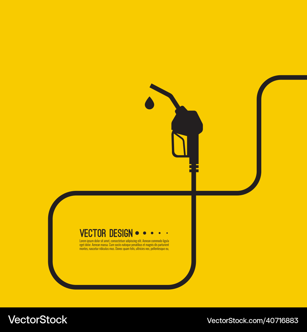 Gasoline pump nozzle sign Royalty Free Vector Image