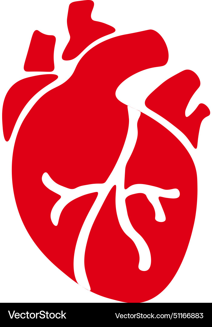 Heart with flat style Royalty Free Vector Image