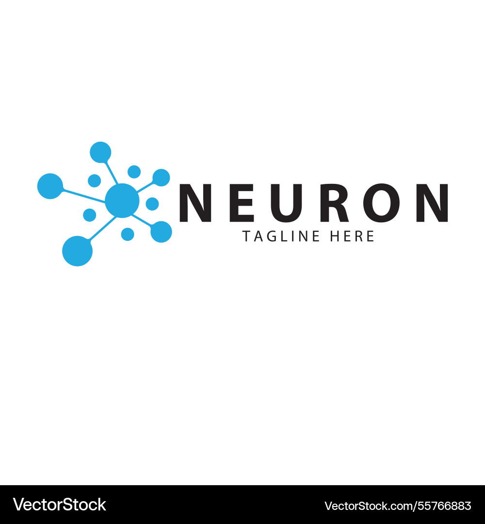 Neuron logo or nerve cell designmolecule Vector Image