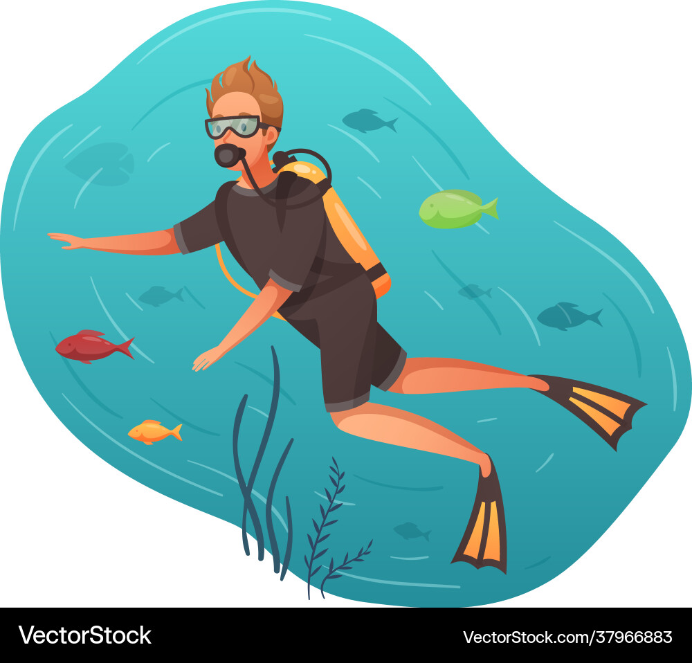 Scuba diving Royalty Free Vector Image - VectorStock