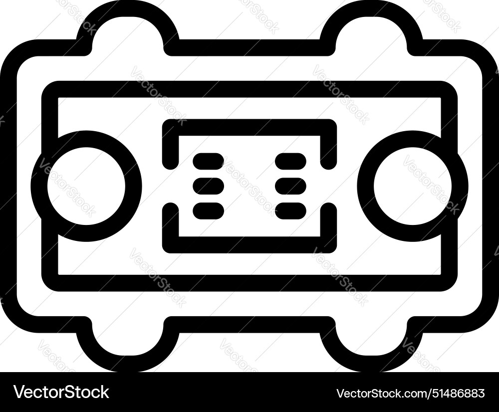 Simplified portable radio icon Royalty Free Vector Image