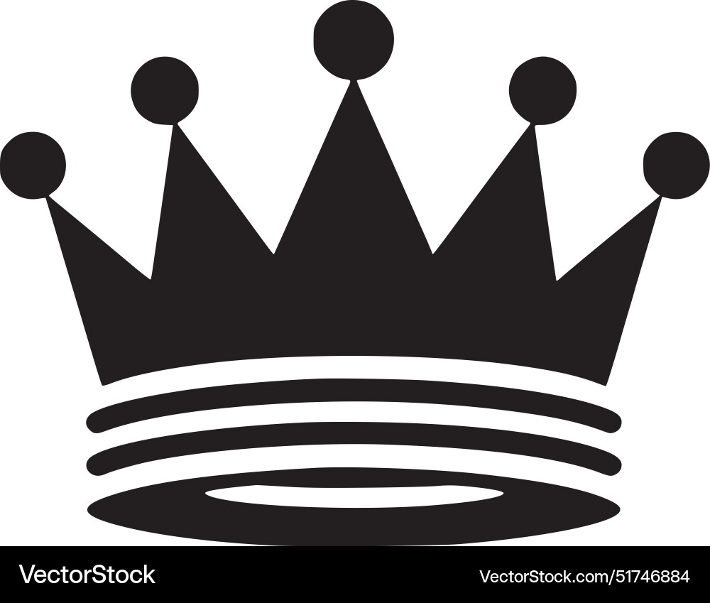 Crown - minimalist and simple silhouette Vector Image