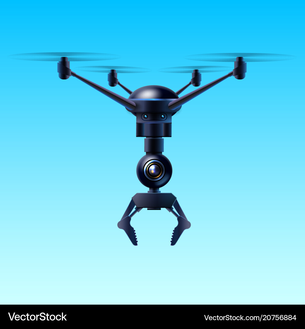 Fictional flying drone Royalty Free Vector Image