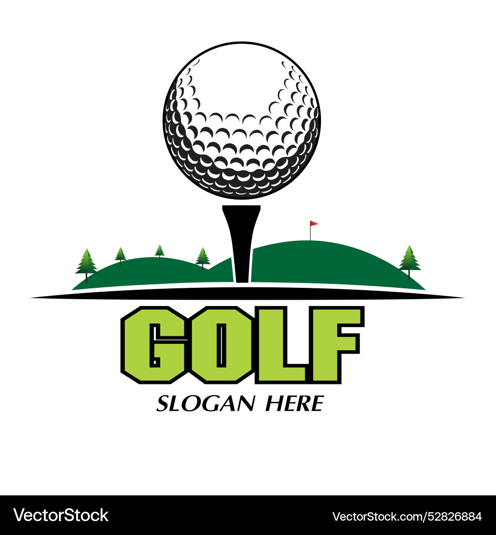 Golf course logo Royalty Free Vector Image - VectorStock