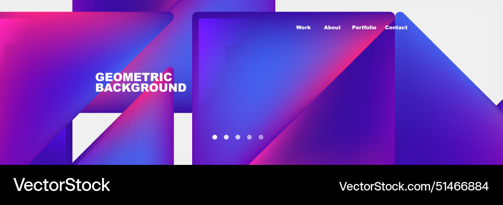 Gradient triangles composition with bright fluid Vector Image