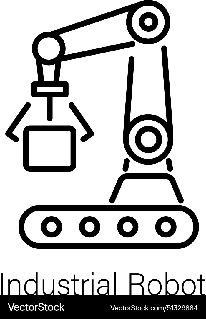 Industrial robot Royalty Free Vector Image - VectorStock
