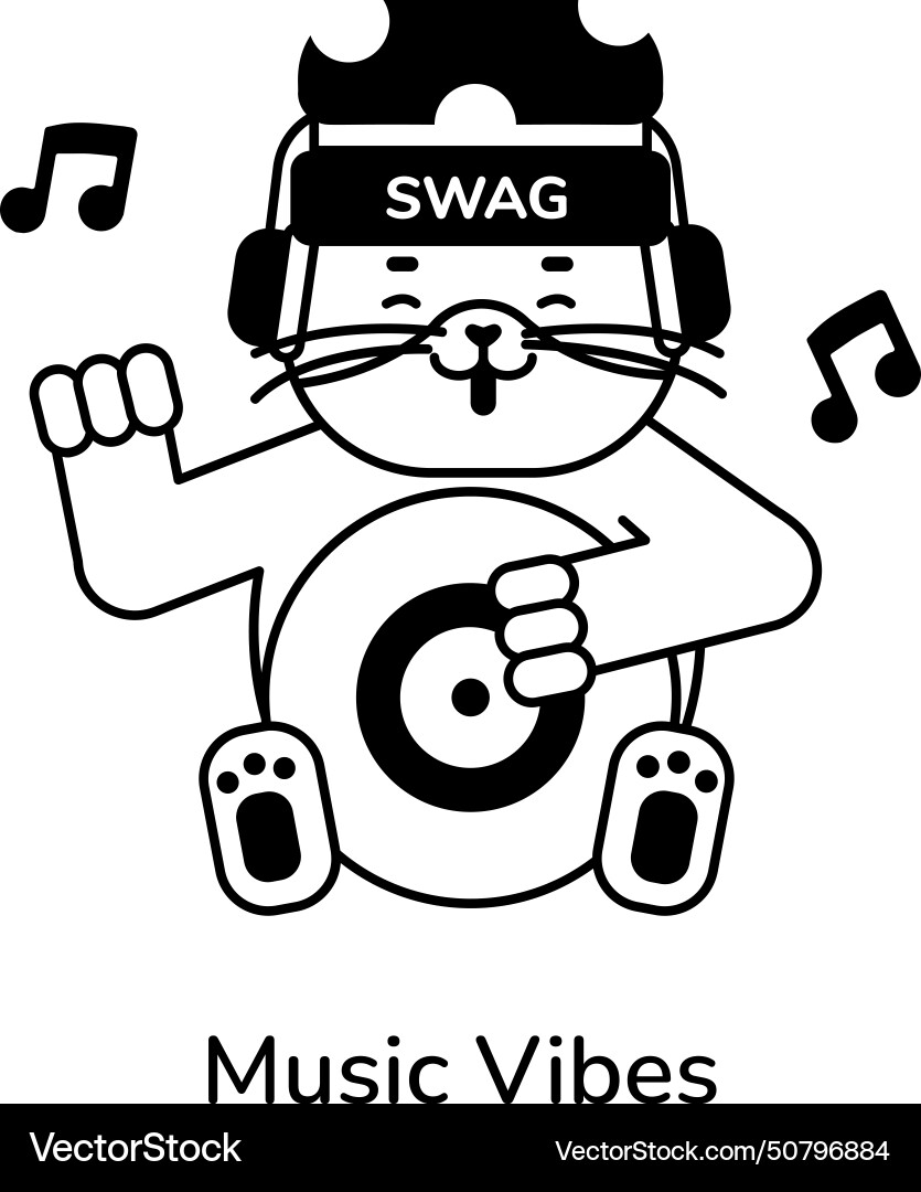 Music vibes Royalty Free Vector Image - VectorStock