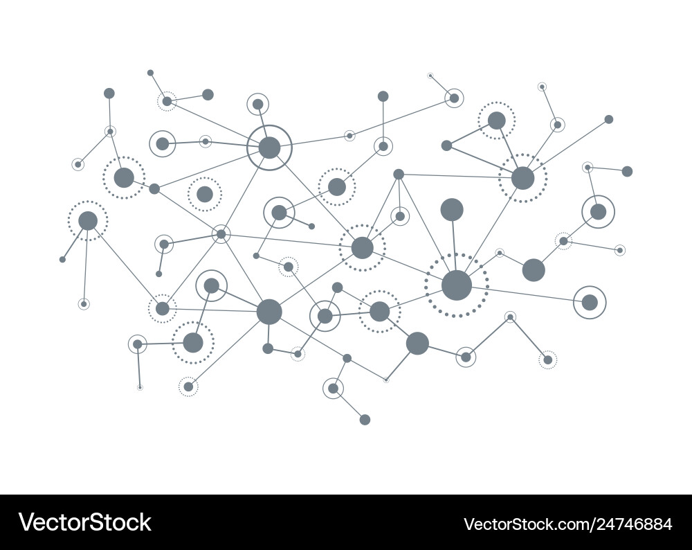 Network connected lines Royalty Free Vector Image