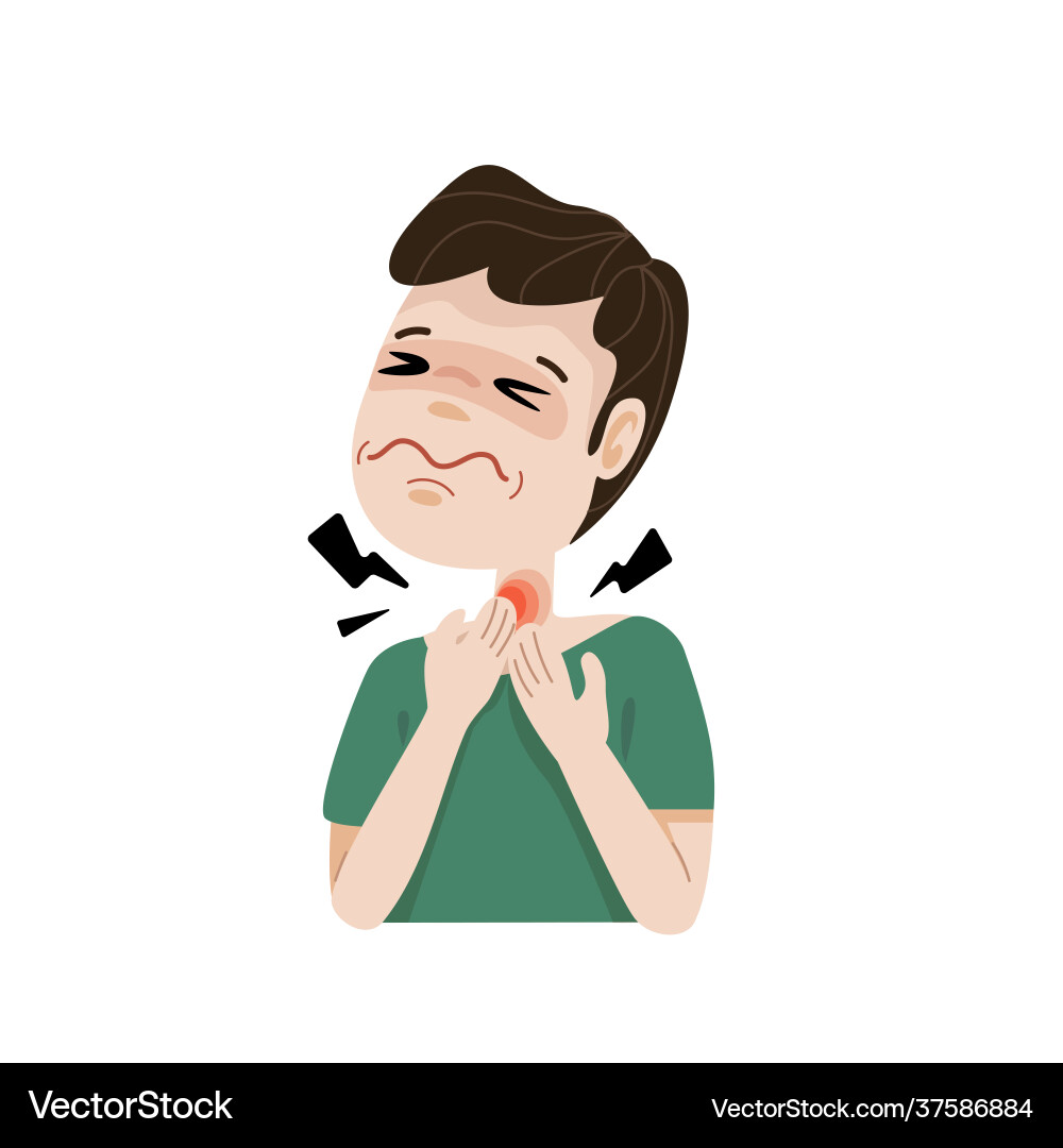 Sore throat Royalty Free Vector Image - VectorStock