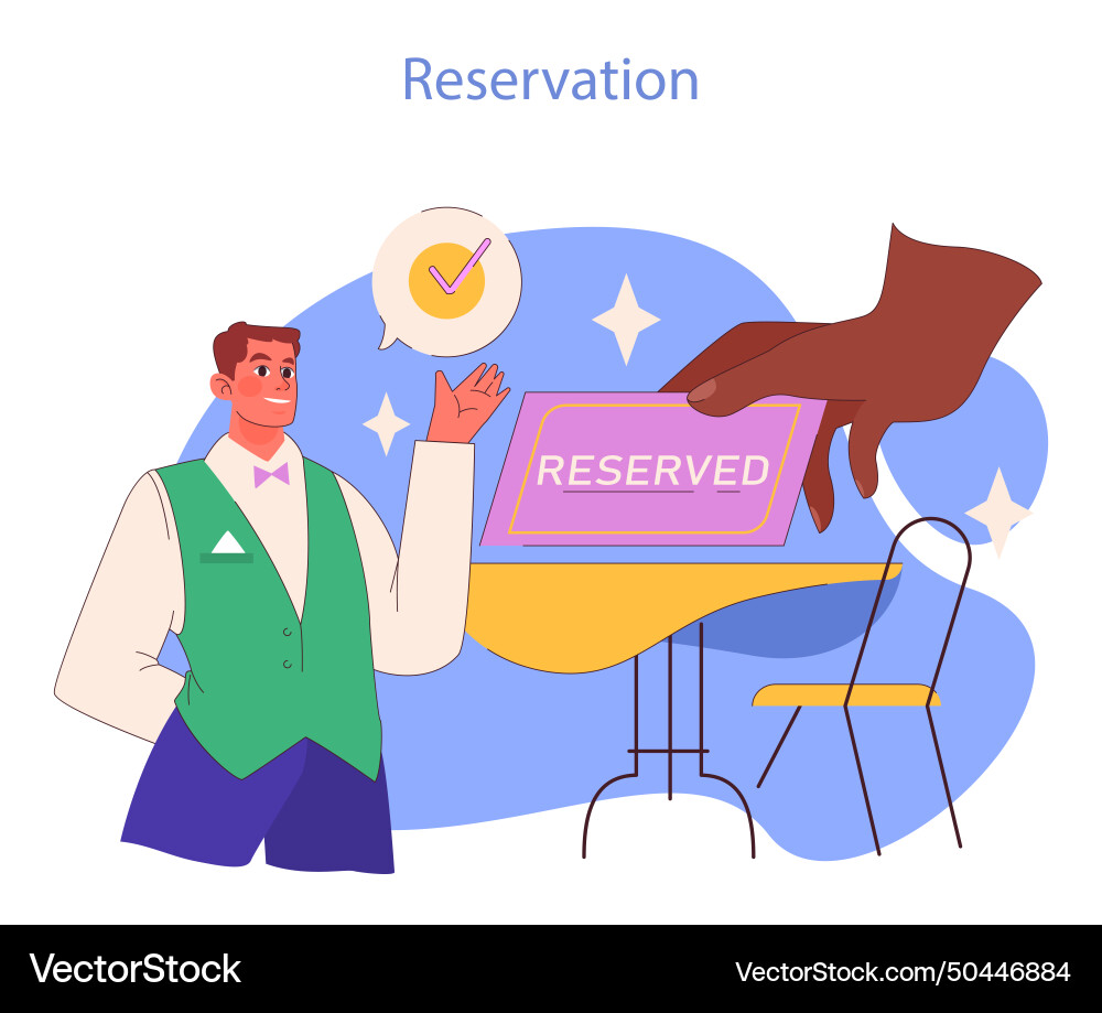 Venue reservation concept seamless booking Vector Image