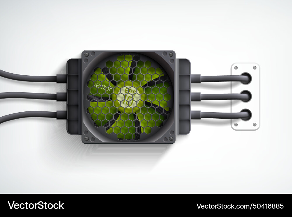Computer cooler design concept Royalty Free Vector Image