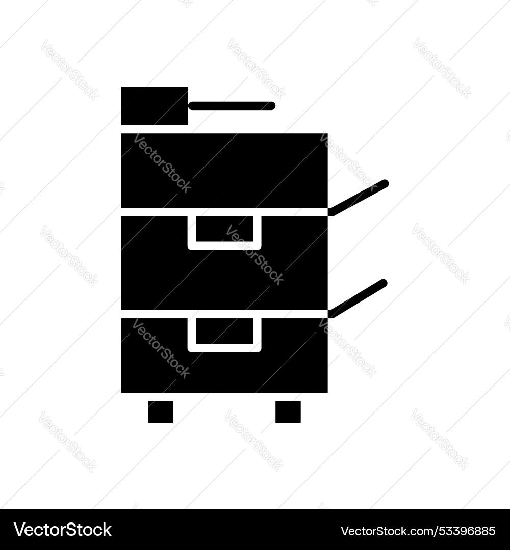 Copier line icon isolated on white background Vector Image