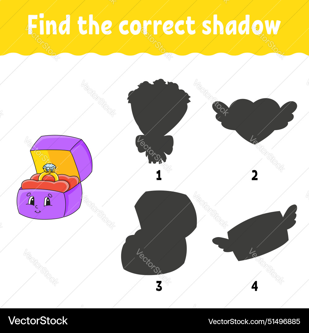 Find the correct shadow education developing Vector Image