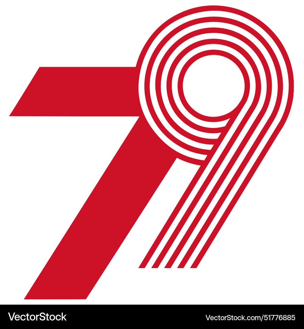 Logo hut republik indonesia ke 79 Royalty Free Vector Image