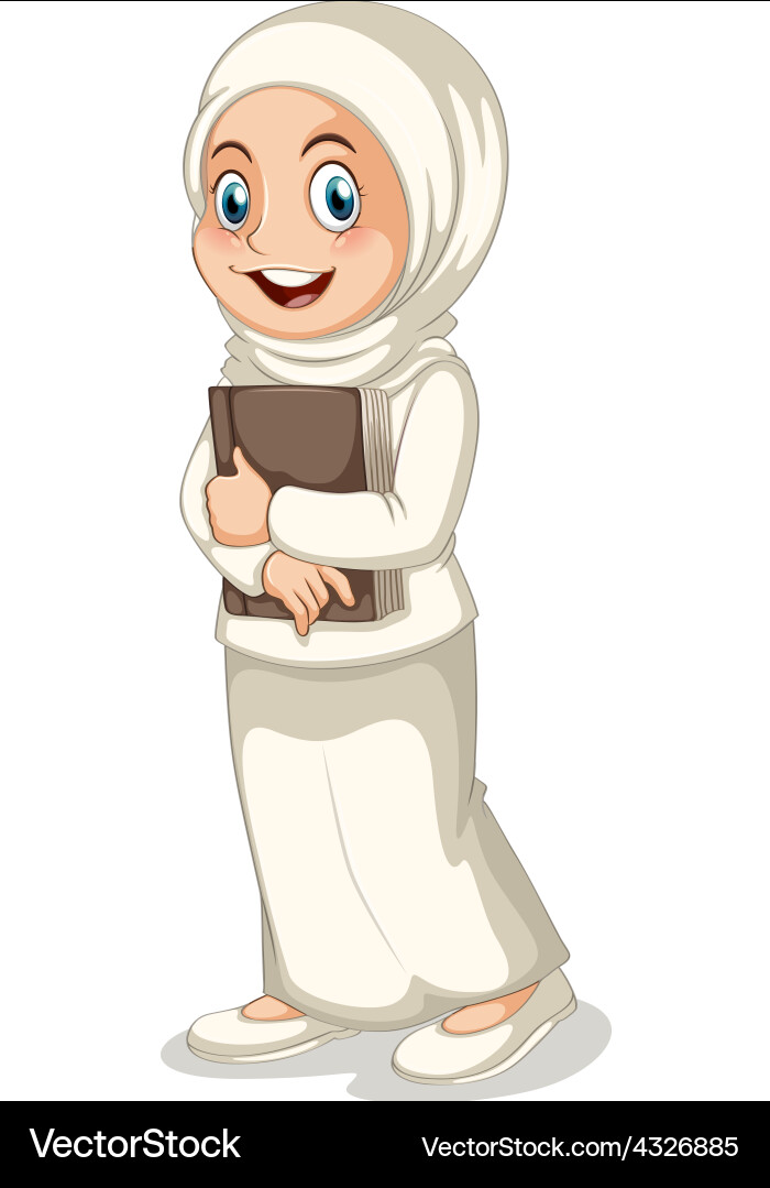 Muslim girl Royalty Free Vector Image - VectorStock