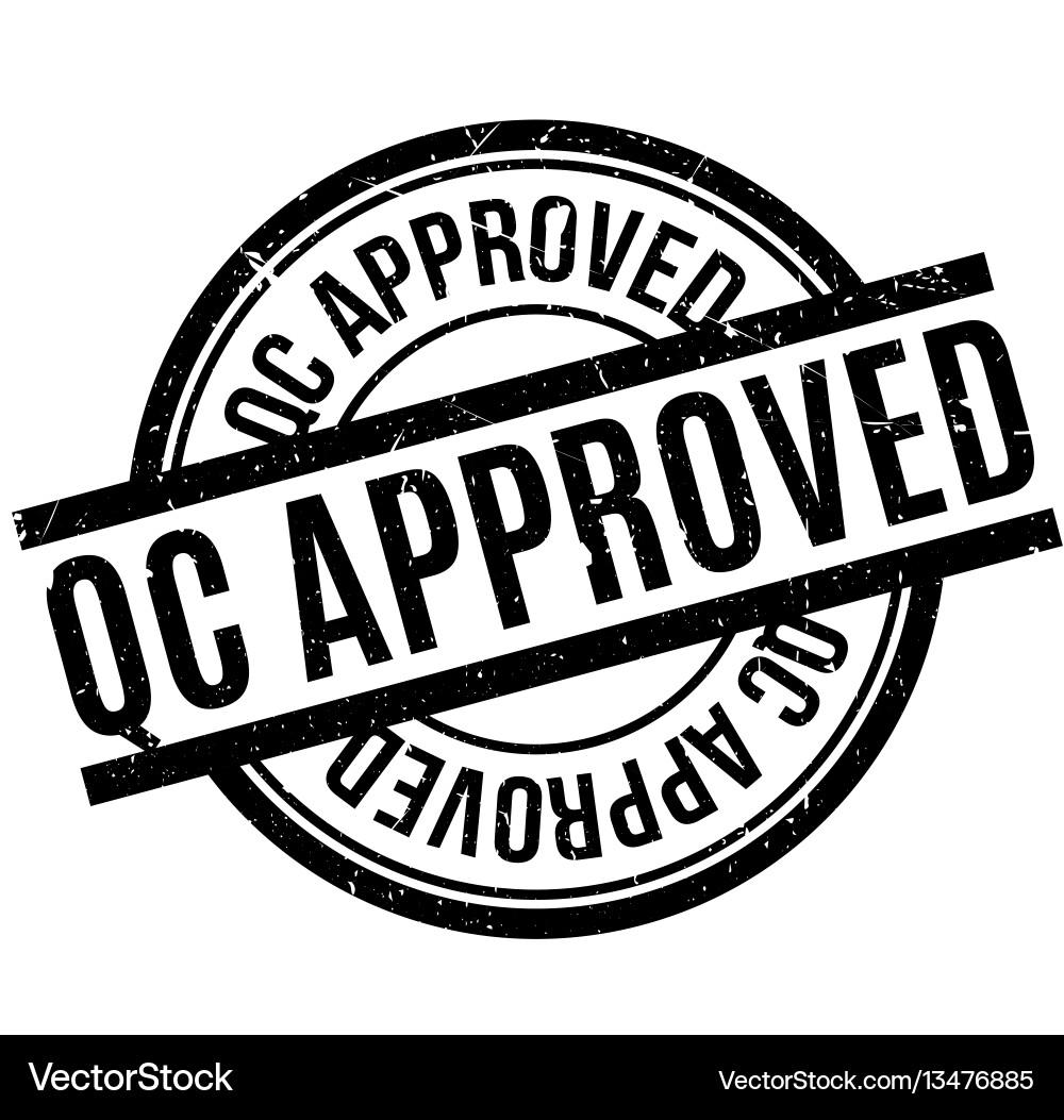Qc approved rubber stamp Royalty Free Vector Image