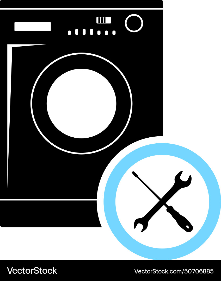Washing machine repair service Royalty Free Vector Image
