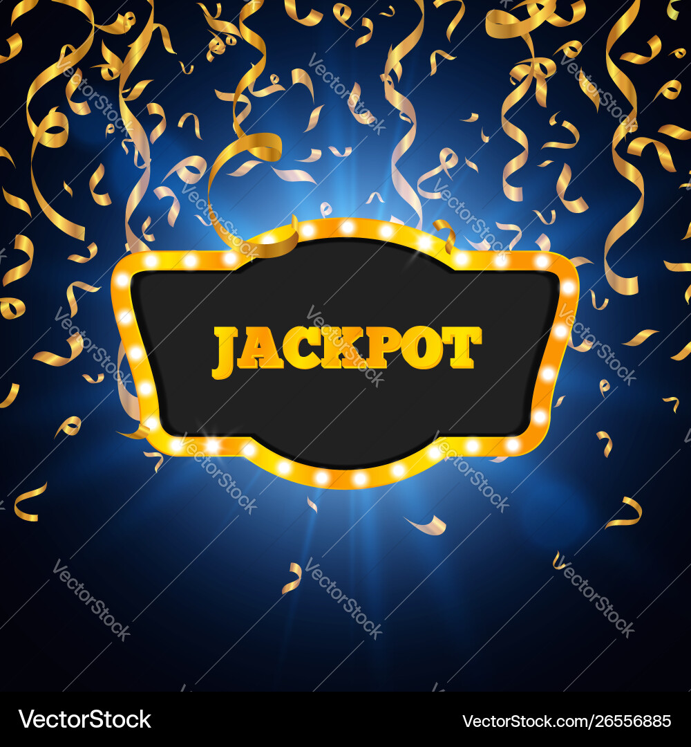 Winner background jackpot Royalty Free Vector Image