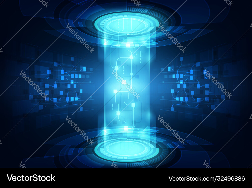 Abstract Blue Technology Background – Royalty-Free Vector | VectorStock
