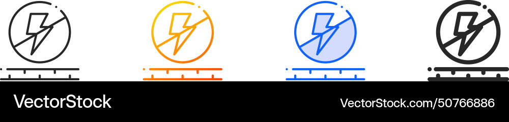 Antistatic iconthin linear gradient blue stroke Vector Image