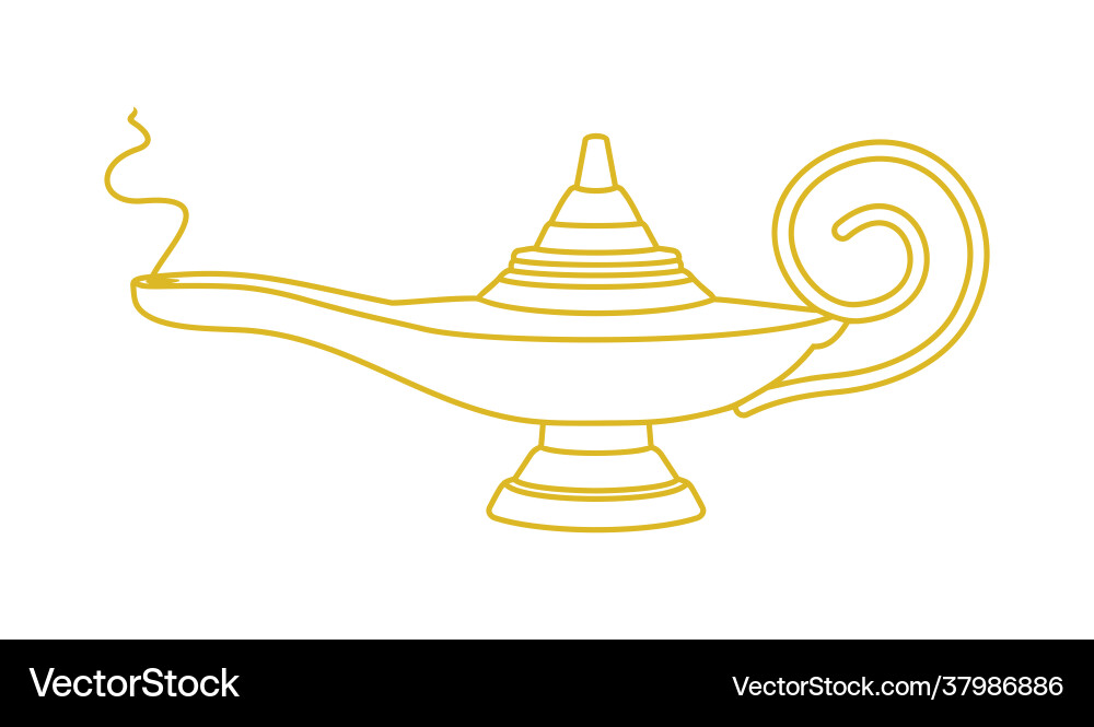 Arabic lamp Royalty Free Vector Image - VectorStock
