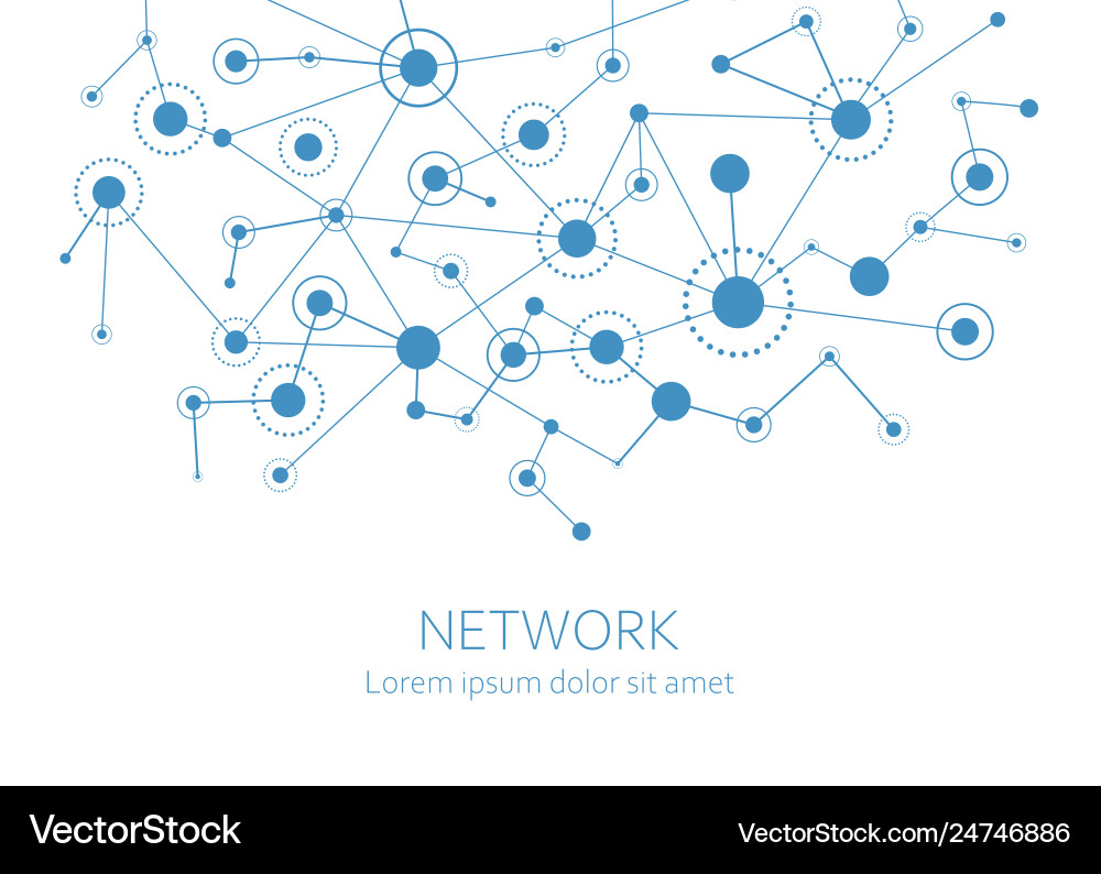 Network connected lines Royalty Free Vector Image