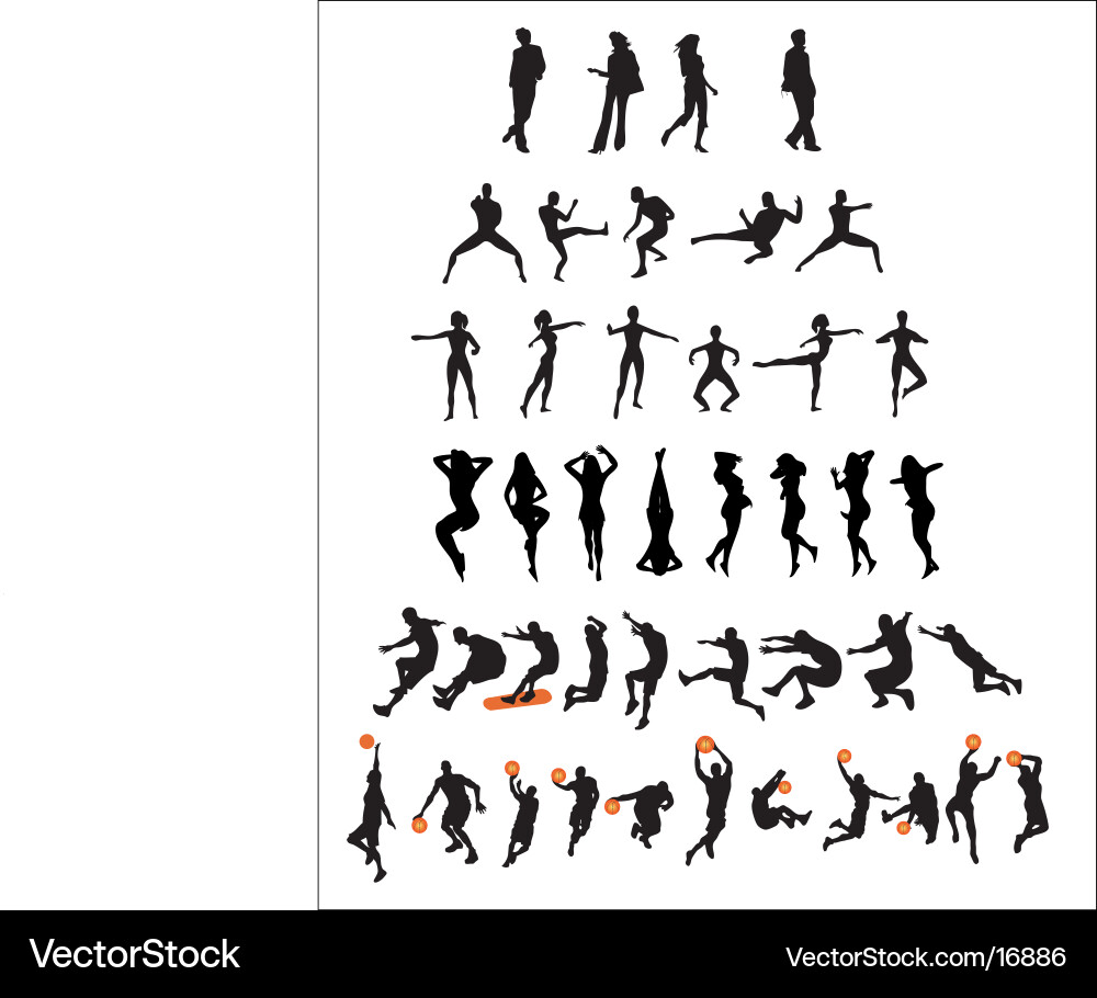 Silhouette Royalty Free Vector Image - VectorStock