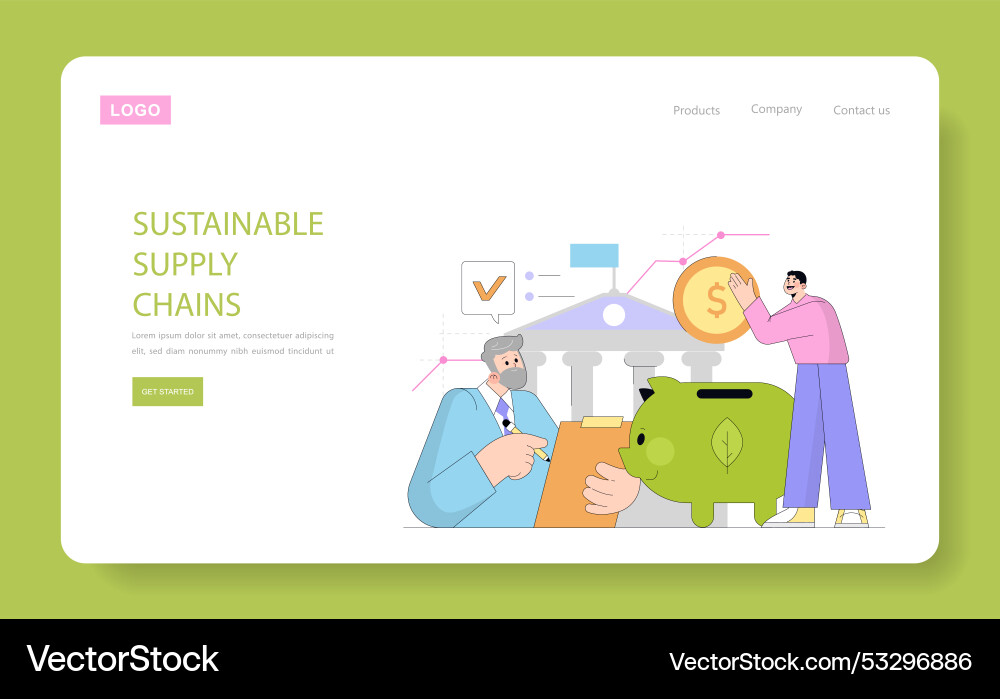 Sustainability and esg flat Royalty Free Vector Image