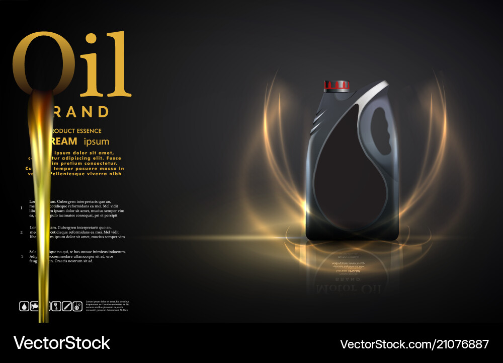 Bottle engine oil Royalty Free Vector Image - VectorStock