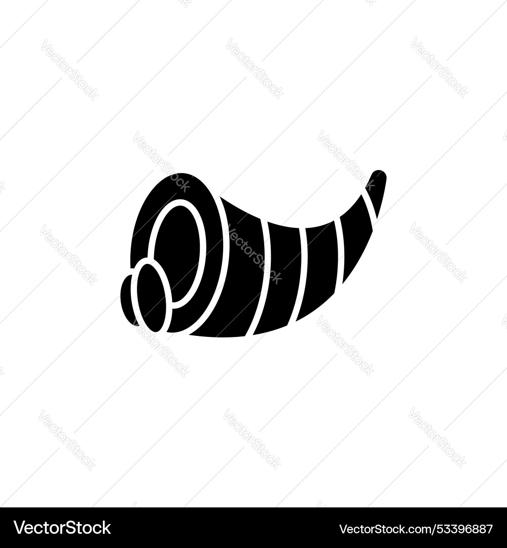 Cornucopia line icon isolated on white background Vector Image