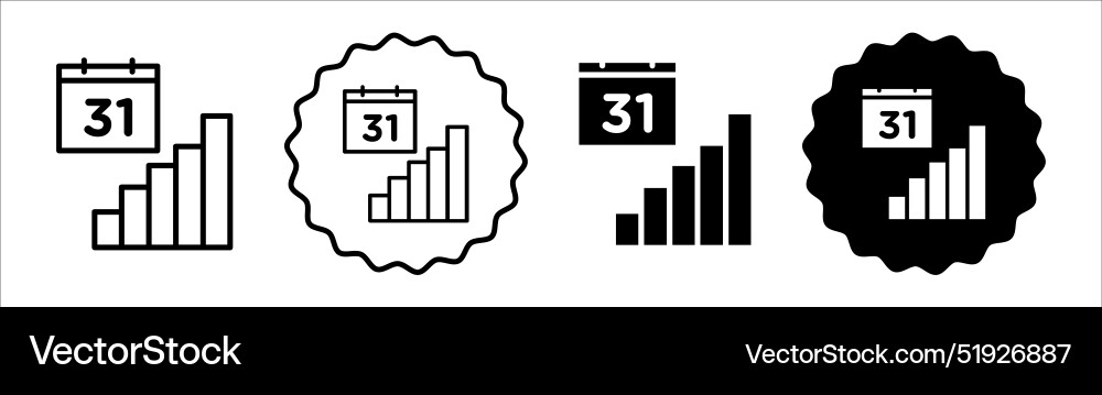 Fund growth icon symbol set collection – Royalty-Free Vector | VectorStock