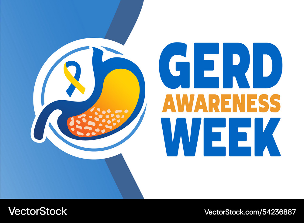 Gerd awareness week for all gerd sufferers Vector Image