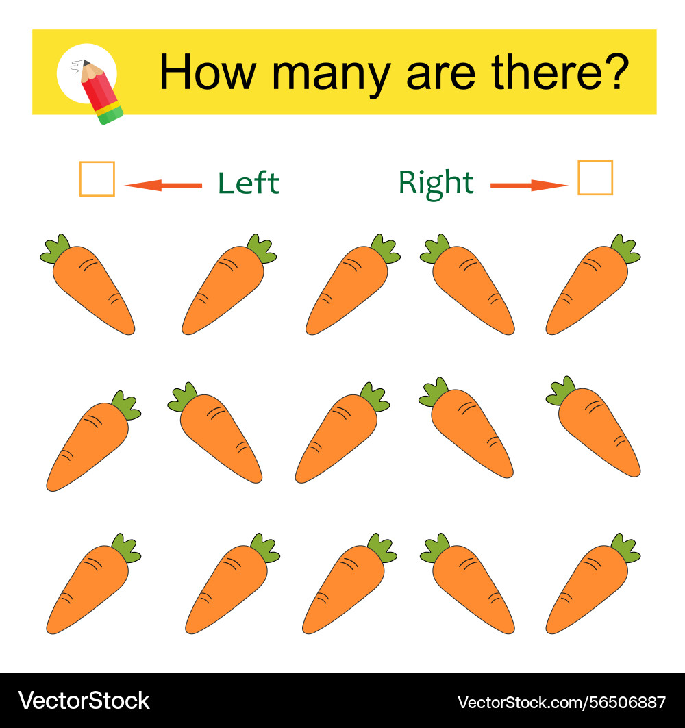 Math activity for kids developing numeracy Vector Image