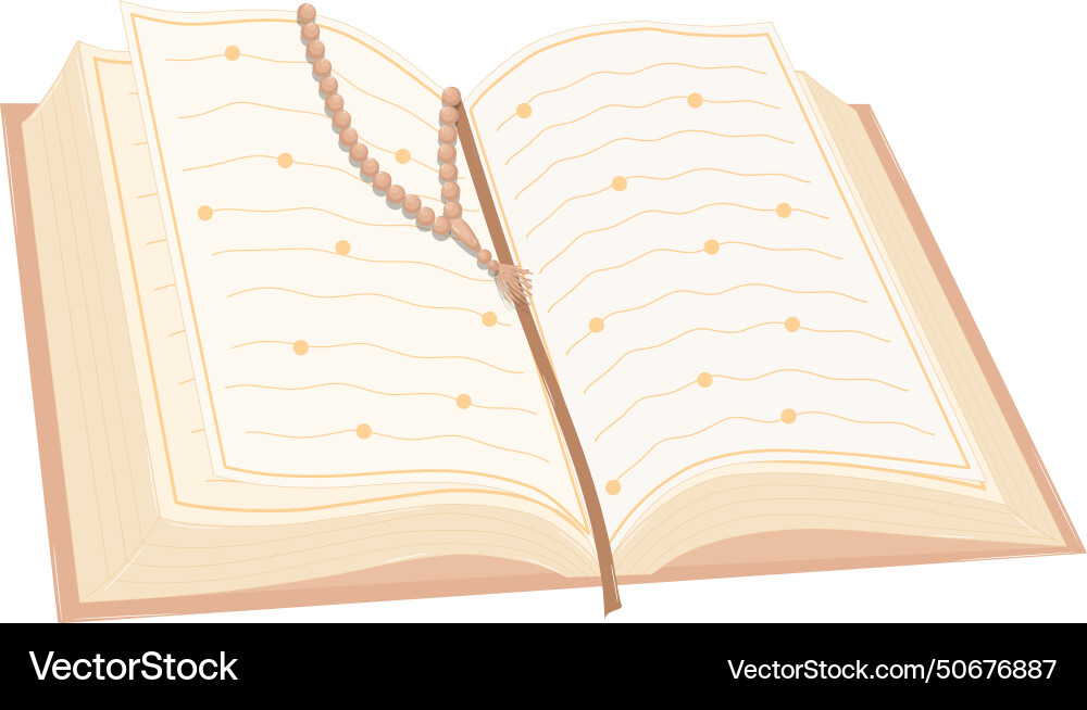 Opened quran islamic book Royalty Free Vector Image