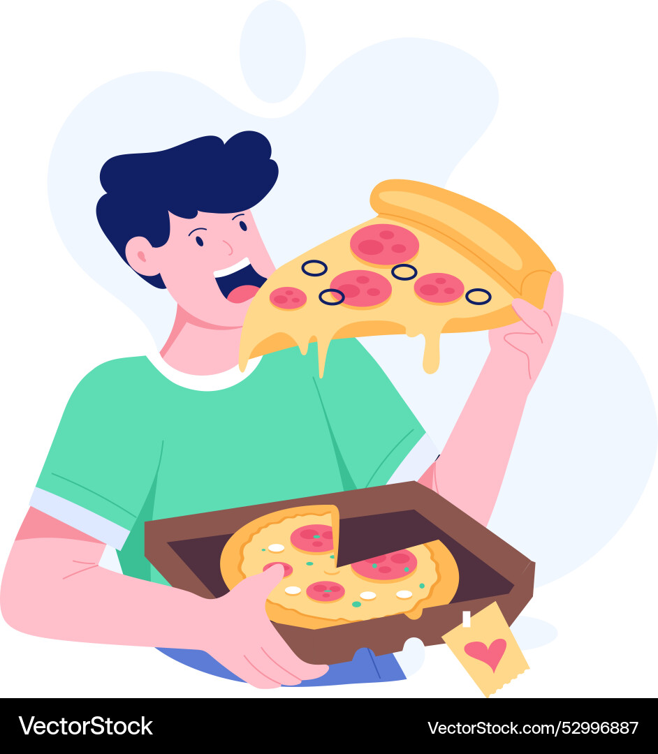 Pizza lunch Royalty Free Vector Image - VectorStock